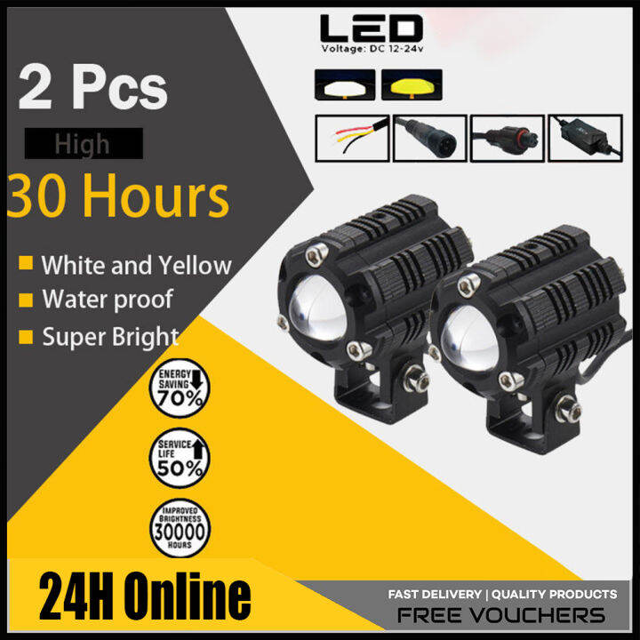 2022 Upgrade Mini Driving Light V5 High and Low Beam White and Yellow ...