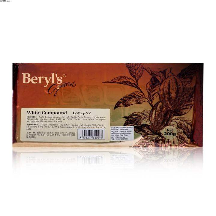 Fast shipping Beryl's 24 White Chocolate Compound Bar 200g | Lazada PH