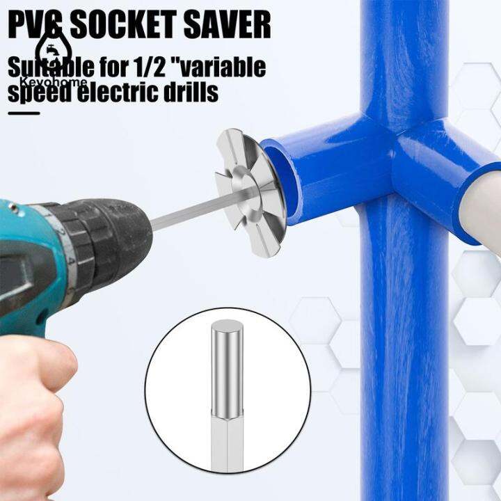 3Pcs PVC Fitting Socket Saver 1.5/2/3inch Stainless Steel PVC Pipe Conduit Reamer Cutter Tool ...