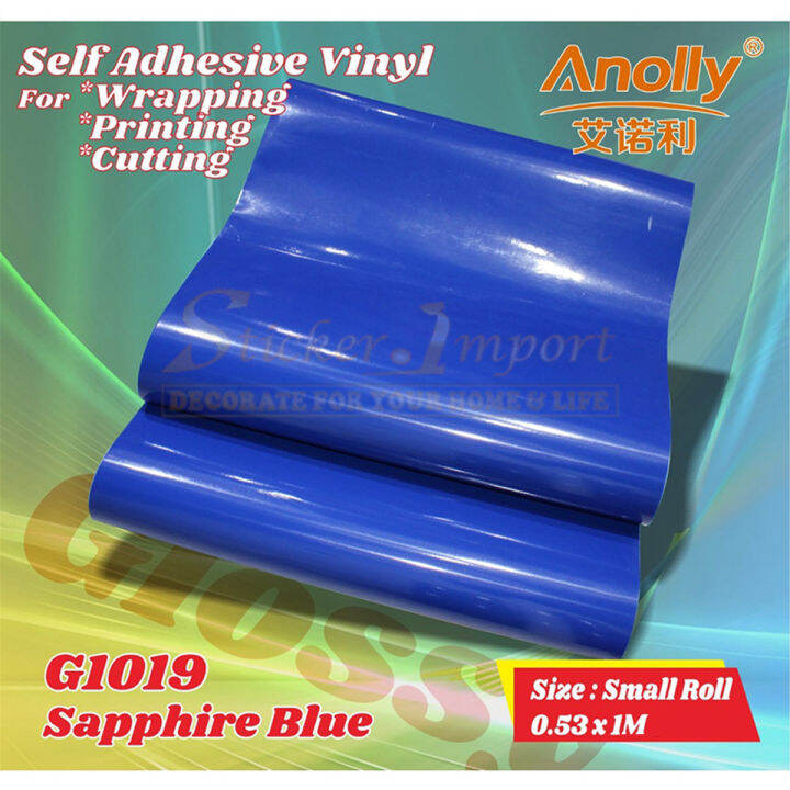 [Sticker.import ] Sticker Wrapping dan Cutting Anolly Warna SAPPHIRE ...