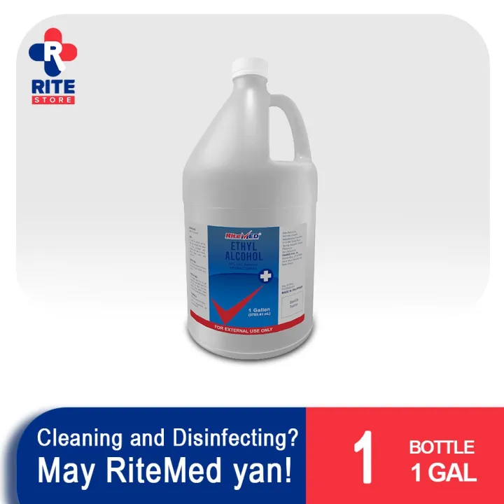 Ritemed Ethyl Alcohol 70% 1 Gallon (Antiseptic Disinfectant Solution) | Lazada PH