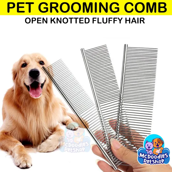 Pet Dematting Comb - Stainless Steel Pet Grooming Comb For Dogs And ...