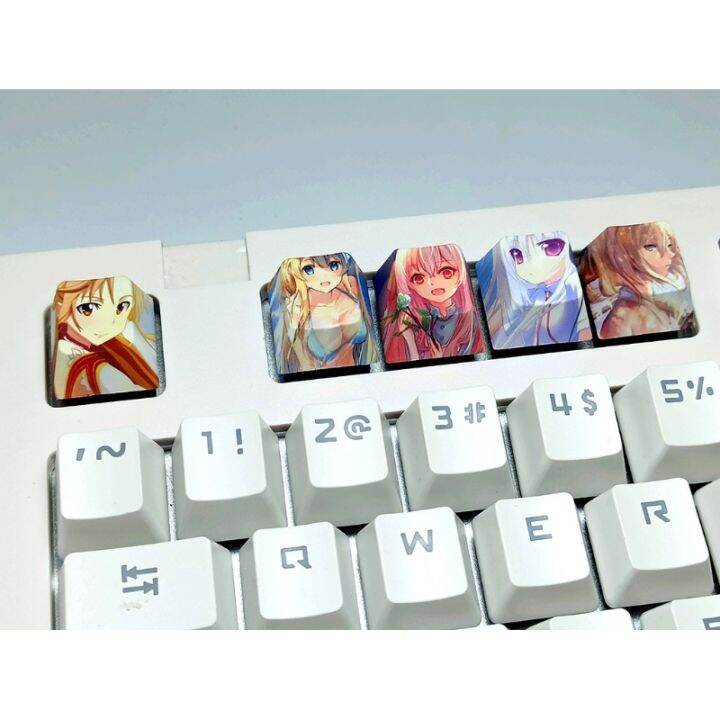 1PC Original PBT Five Face Dye Sublimation Keycaps Cherry Profile R4 ...