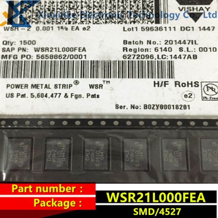 【cw】 WSR21L000FEA DALE WSR-2 0.001R 1 2W 4527 750PPM 0.001Ω 1mΩ Current ...
