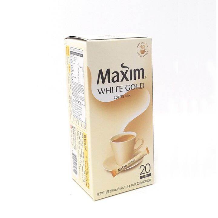 KOREAN INSTANT COFFEE MAXIM COFFEE WHITE GOLD 20STICK | Lazada PH