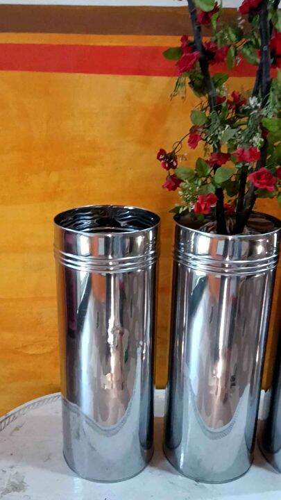 Vas Bunga Stainless T 60 cm / Pot Tanaman Hias | Lazada Indonesia