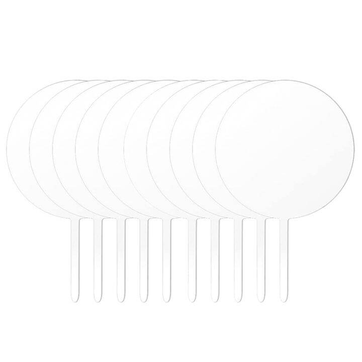Round Acrylic Cake Toppers Clear Blank Circle DIY Cake Topper Blanks ...