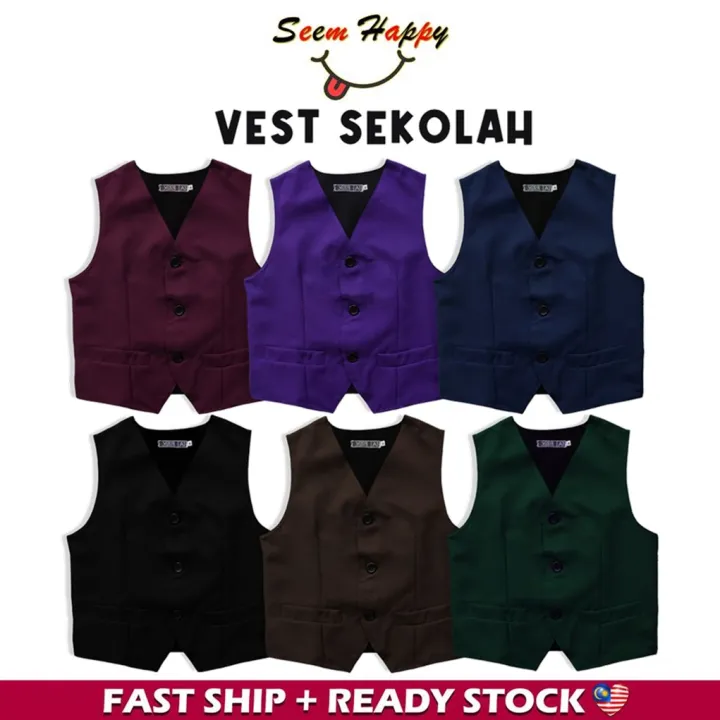 READY STOCK ! ! ! VEST SEKOLAH PENGAWAS BRAND VINTER SEKOLAH RENDAH & MENENGAH ( S - 6XL ) | Lazada