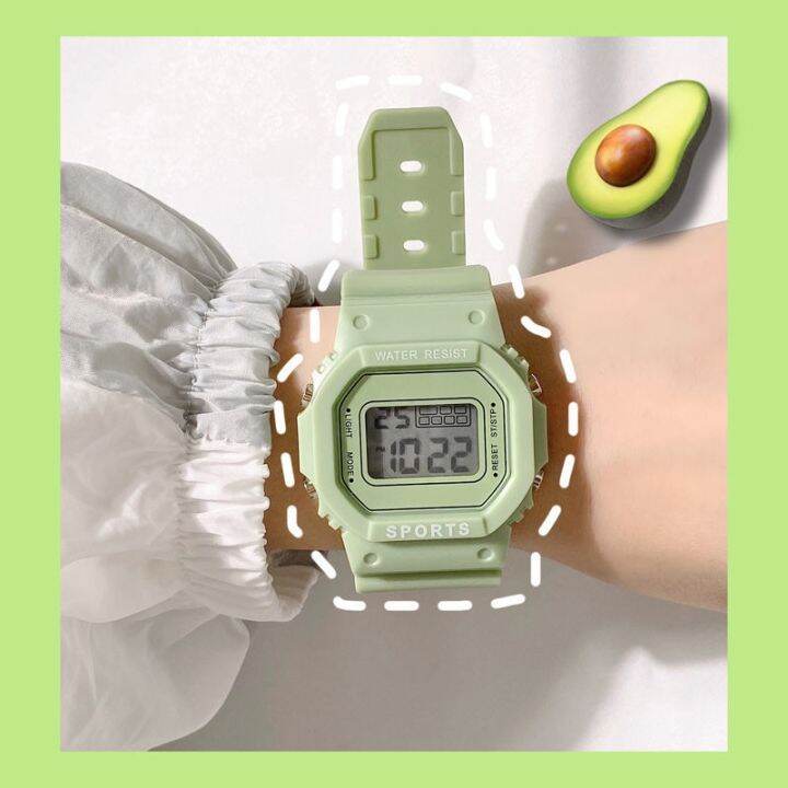 Matcha green square watch female students ins Yang Zitong paragraph ...