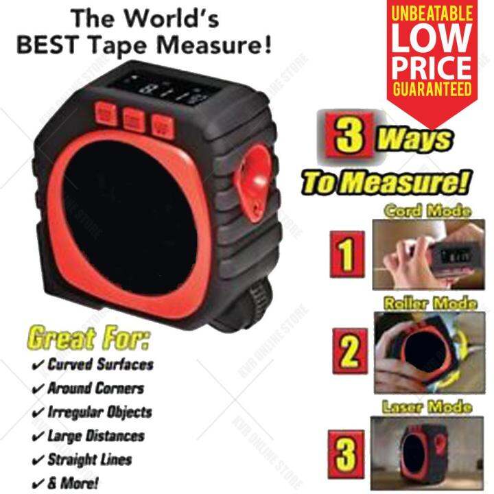 Measure Tape 3-in-1 Digital Tape Measure String, Sonic & Roller Mode ...