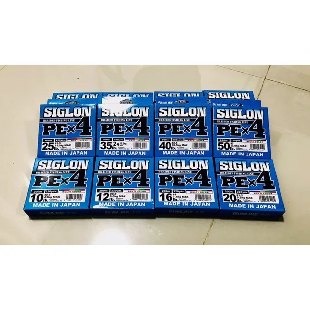 โรงงานขายตรง สาย Sunline Siglon Braided Fishing Line PEx4 200m สาย PE ...