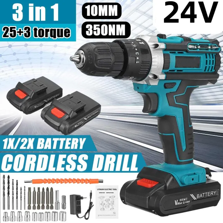 【Fast Shipments】24V/48V Cordless Brushless Compact Drill Electric Tool ...