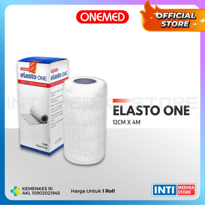 ONEMED - Elasto One 12cm x 4m / Verban Elastis / Pembalut Luka | Lazada ...