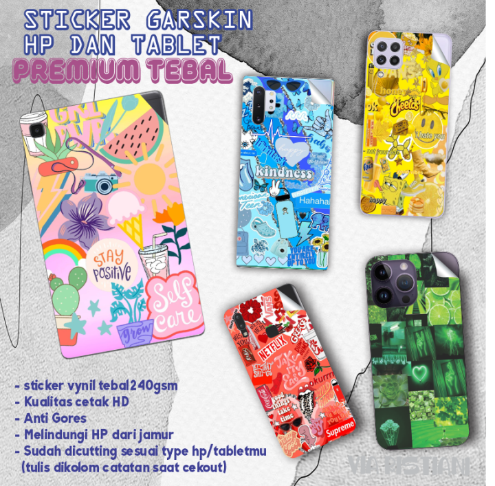 Stiker HP Anti Jamur Scrapbook Stiker Pelindung All Type Handphone ...