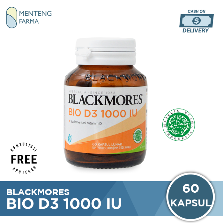 Blackmores Bio D3 1000 IU 60 Kapsul - Suplemen Vitamin D 1000 IU ...
