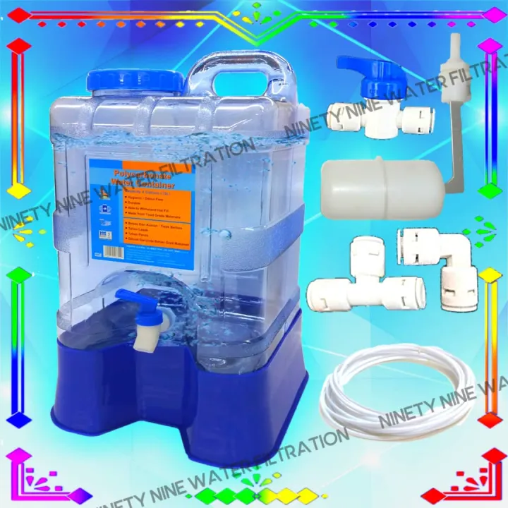 4 GALLON POLYCARBONATE WATER CONTAINER WITH FLOAT BALL ( 15 LITER ...