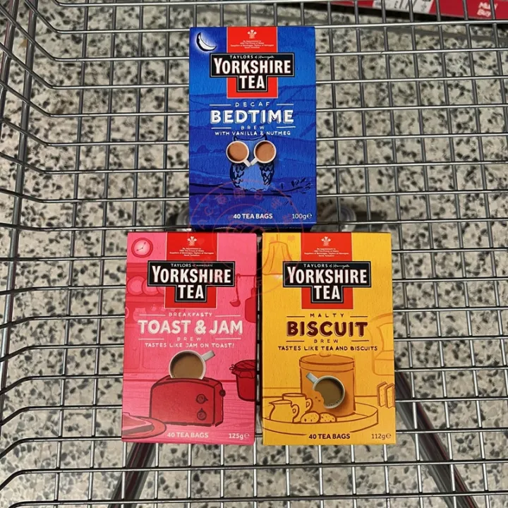 British Yorkshire Tea Black Bag ขนมปังปิ้งรสบิสกิต40แพ็ค Good Night ...