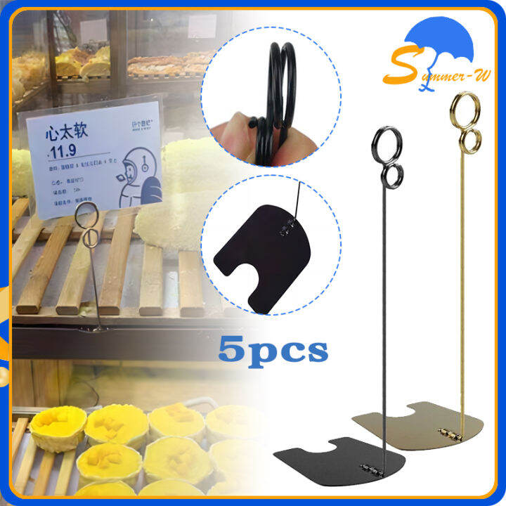 5pcs Table Menu Stand 20cm Stand Card Holder Tiang Nomer Meja Price Tag ...