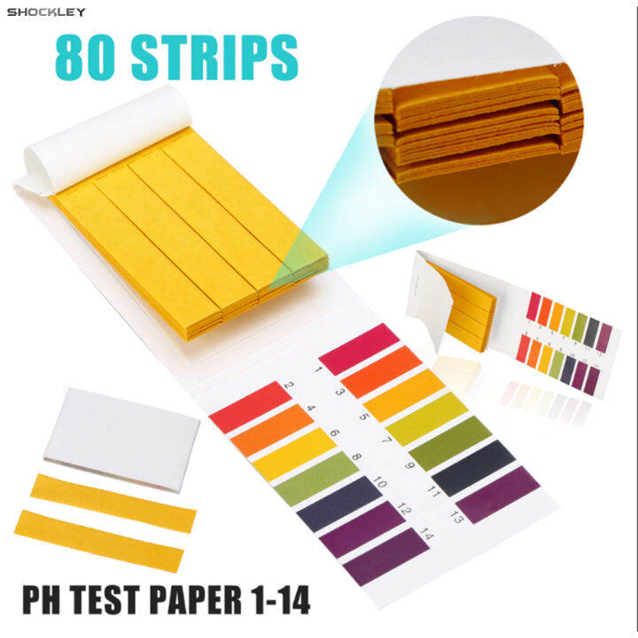 Shockley 80 PH Test Strips Litmus Test Paper Full Range 1-14 PH Acidic ...