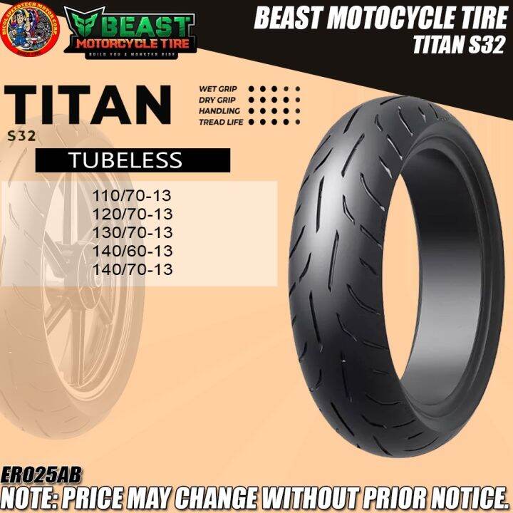 BEAST TIRE TUBELESS TITAN S32 BY 13 | Lazada PH
