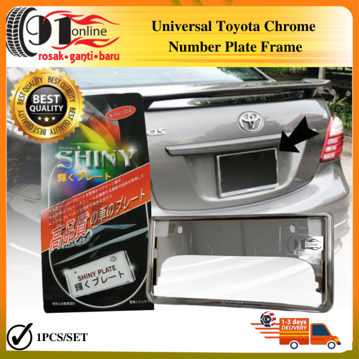 Universal Toyota Chrome Number Plate Frame (1pc) | Lazada