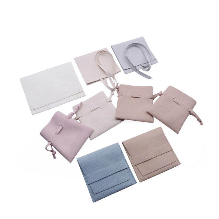 Wooden Necklace Display Stand Velvet Ring Box Velvet Jewelry Pouch ...