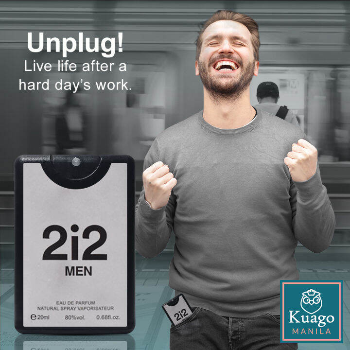 KuagoManila - 2i2 Pocket Perfume for Men 20ml [Flat Bottle Spray Type ...