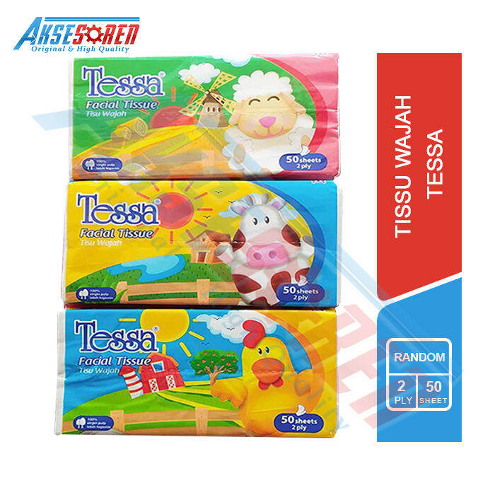 Tisu Wajah Tessa [50 Sheet/2 Ply] / Tessa Facial Tissue / Tissue Tesa ...