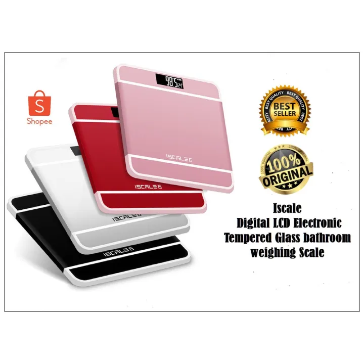 Weighing Scale For Human Iscale Digital LCD Electronic Tempered Glass ...