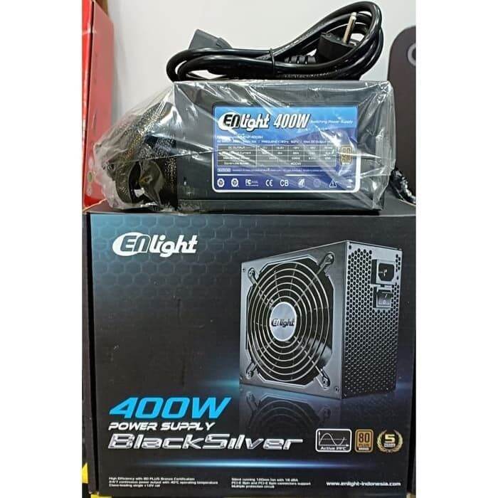 PSU Enlight 400W 80+ Bronze Black Silver / Power Supply Enlight 400Watt ...