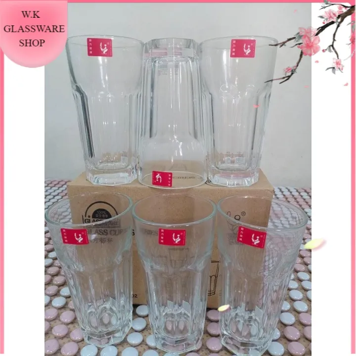 6pcs glass cup Y7002 glassware set drinking glass baso | Lazada PH
