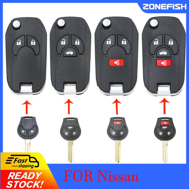 ZONEFISH FOR Nissan Flip Key Conversion Case Nissan Almera, FOR Nissan ...