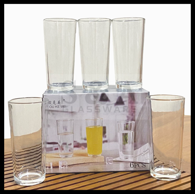 S&A GLASSWARE [6PCS] High Quality Iridescent Glass Juice Glass, Water ...