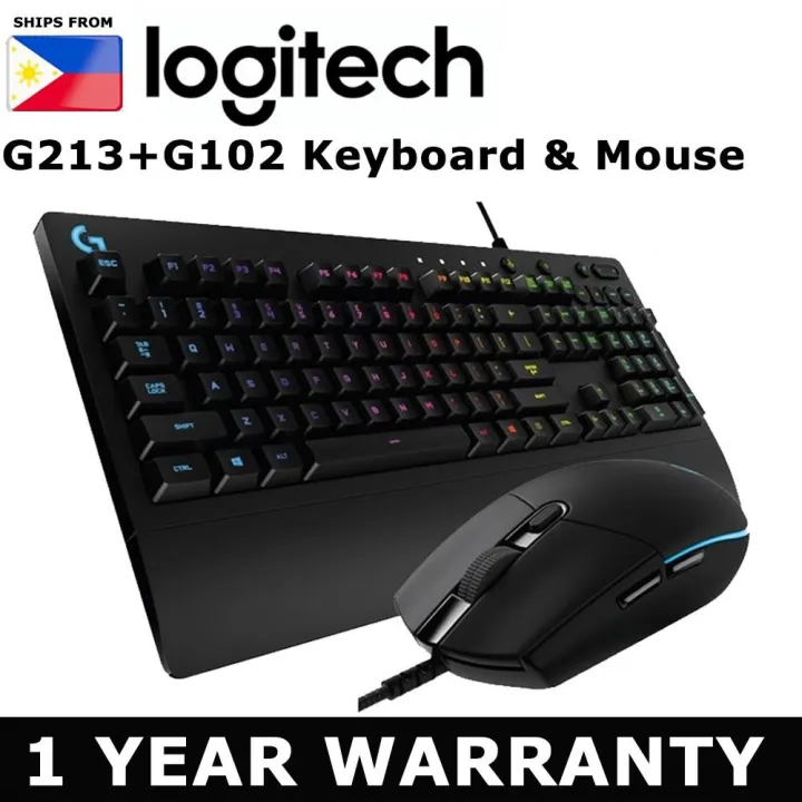 Logitech G213 G102 Prodigy Gaming Keyboard Mouse With Rgb Lighting Anti Ghosting Lazada Ph