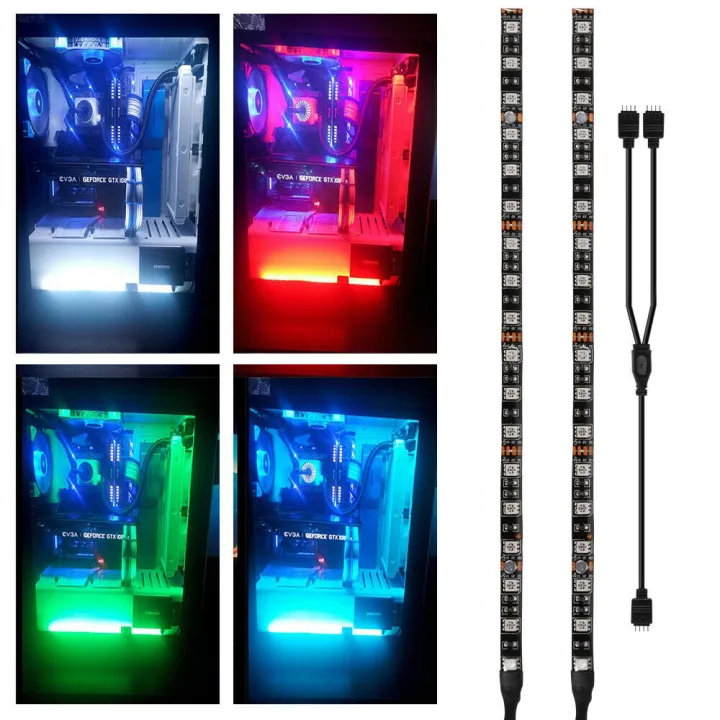 RGB Gaming 5050 LED Strip Light with 4 Pin RGB-Header 12V Software ...