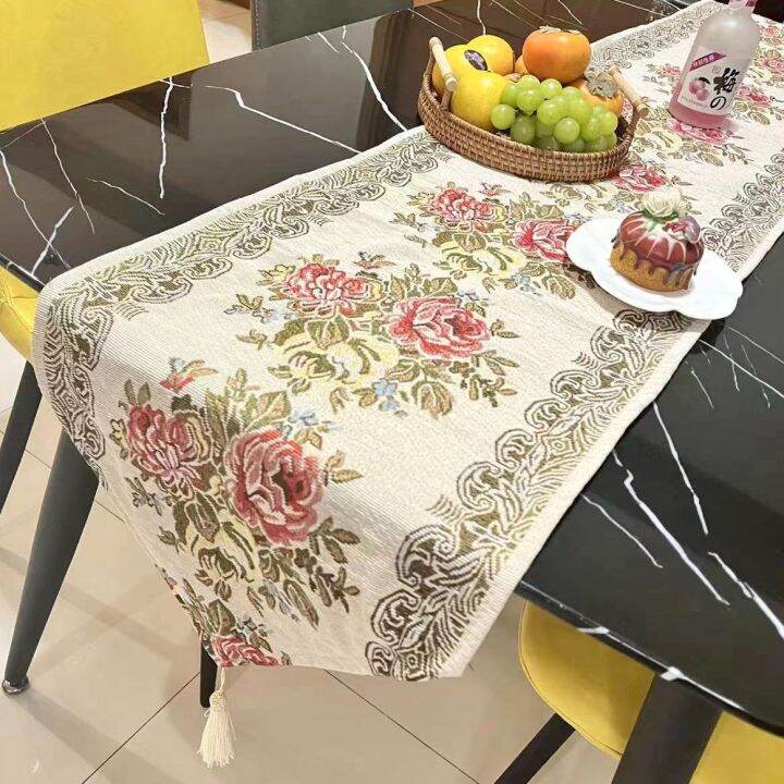 Table Runner 4，6，8 seater Table Runner Embroidery European Style Dining ...