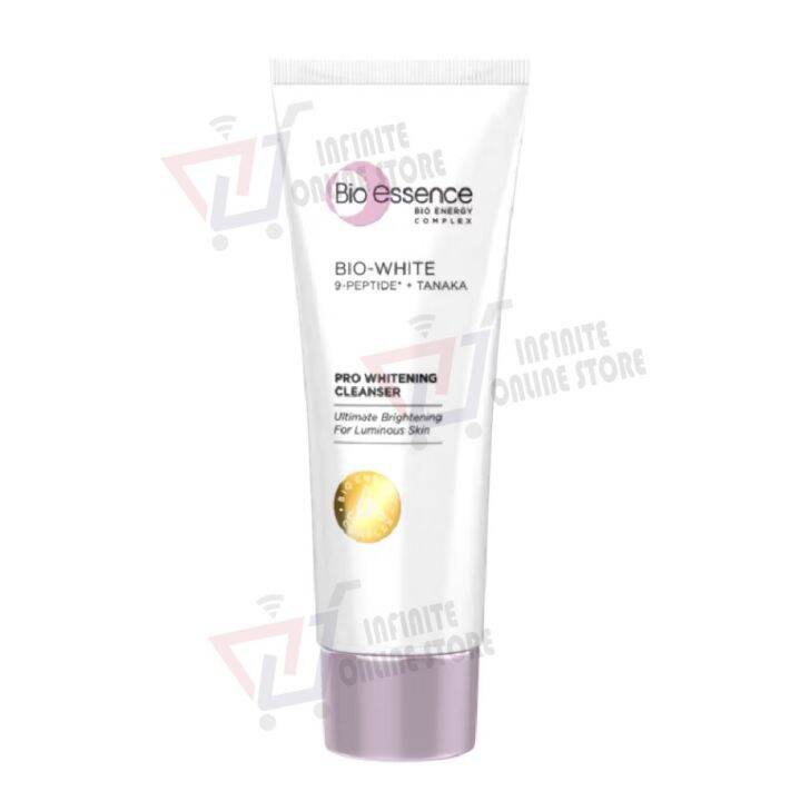 BIO-ESSENCE Bio-White 9-Peptide + Tanaka Pro Whitening Cleanser (100ml ...