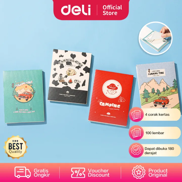 Deli Note Pad / Kertas Memo Buku Reminder 100 Halaman Desain Lucu 21768 ...