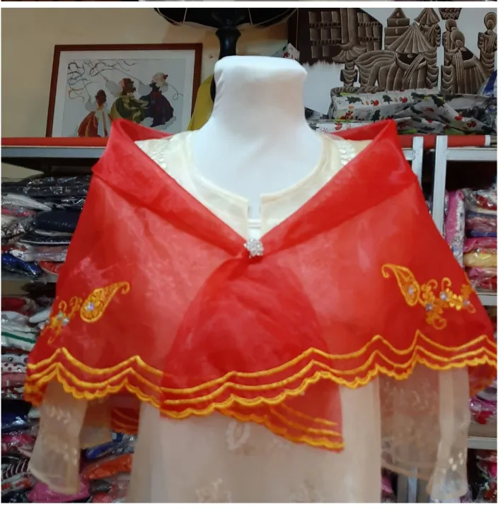 Filipiniana scarf in embroidery design. Best wear on any community ...