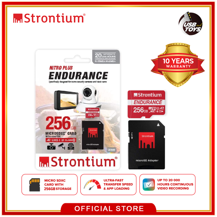 Strontium Nitro Plus Endurance 256GB MicroSD Card SRP256GTFU3ES A2 ...