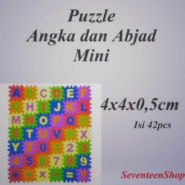 Puzzle mini Mainan Anak Model Angka dan Abjad 4x4x0,5cm | Lazada Indonesia
