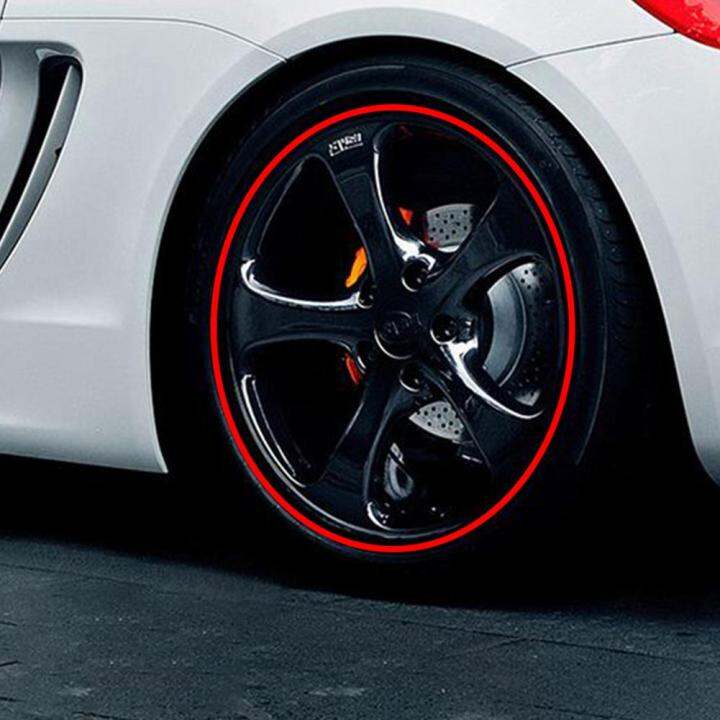 8M Car Wheel Hub Rim Edge Protector Ring Tire Guard Sticker Line Rubber ...