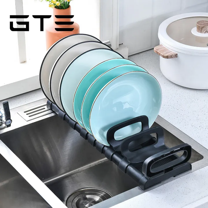GTE Kitchen Drawer Dish Rack Cabinet Inner Plate Draining Bowl Plate ...