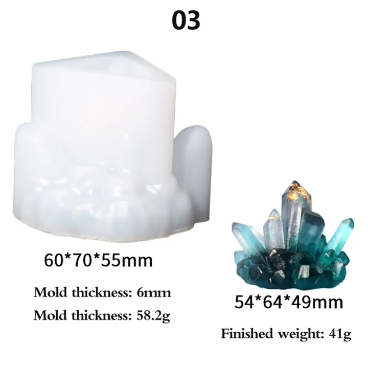 💖ourlove4💖Hot Sale🎈 Crystal Cluster Mold DIY Epoxy Resin Decoration ...