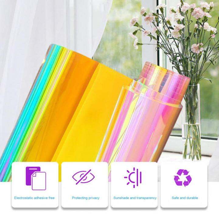 Holographic Clear Window Film Iridescent Window Dichroic Film ...