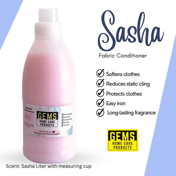 GEMS Sasha Premium Fabric Conditioner Liter (1000ml) | Lazada PH