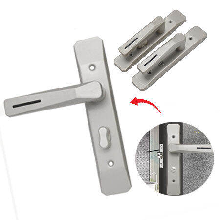 DOORLOCK(GREY) Aluminium Bathroom lock set no key Indoor Door Lock set ...