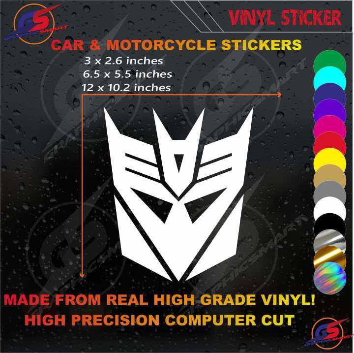 Decepticon Logo Car & Motorcycle Sticker Decal Vinyl | Lazada PH