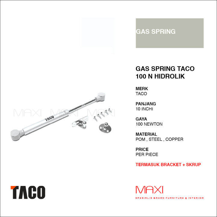 GAS SPRING TACO HIDROLIK 100 N - KITCHEN PINTU DAPUR JOK MOTOR | Lazada ...