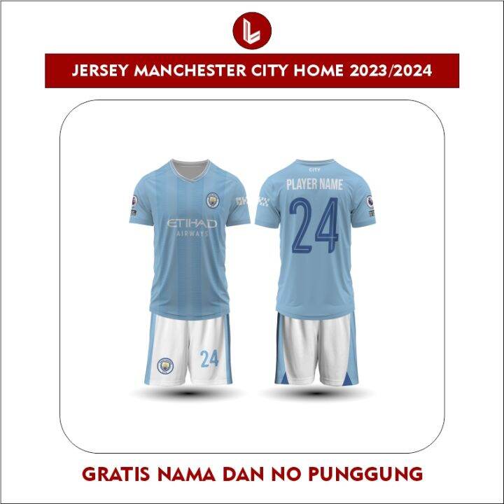 Jersey Manchester City Home 2023/2024 Premium Terbaru Gratis Nama Dan No Punggung | Lazada Indonesia